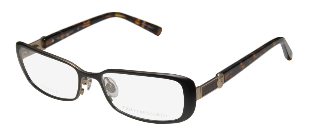 NEW TRUSSARDI 12507 WOMENS/LADIES DESIGNER FULL-RIM TITANIUM BLACK ...