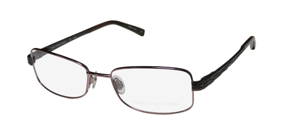 NEW TRUSSARDI 12706 MENS/WOMENS DESIGNER FULL-RIM BROWN CLASSY DESIGNER ...