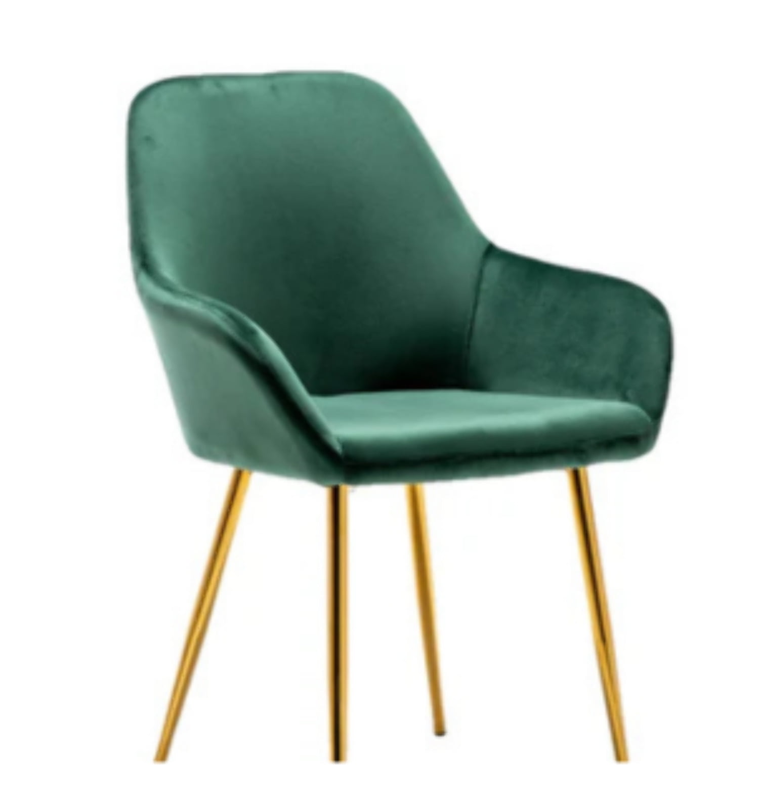 NEW - TWO Tasmia Velvet Emerald Green Accent Bucket Upholstered Dining Chairs Set of 2 - Walmart.com