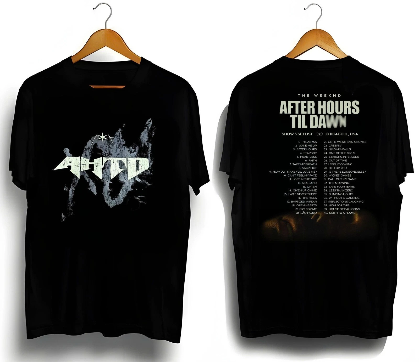 NEW! The! Weeknd! After Hours Til Dawn Tour Merch T-Shirt All Size ...