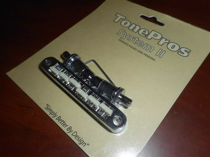 NEW TonePros Locking Nashville Tunematic Bridge, Nylon Saddles - CHROME ...