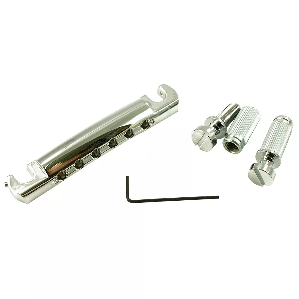 NEW - TonePros System II Standard Aluminum Stop Tailpiece, CHROME - # ...