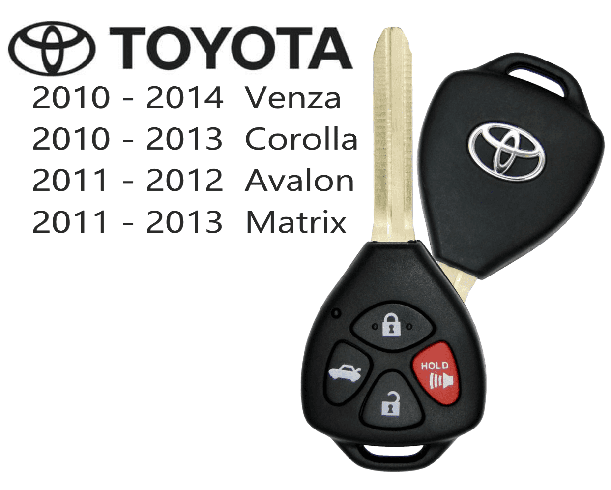 NEW Toyota Remote Key 2010-2014 Matrix Venza Corolla Avalon GQ4-29T G ...