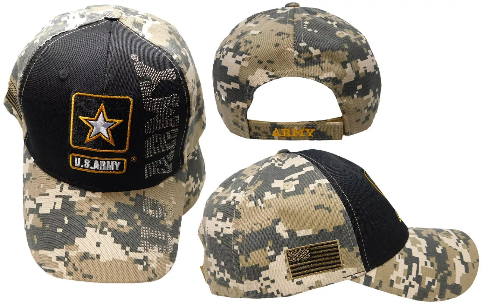 NEW! US ARMY STRONG VETERAN SIDE LINE STAR CAP HAT ACU CAMO - Walmart.com