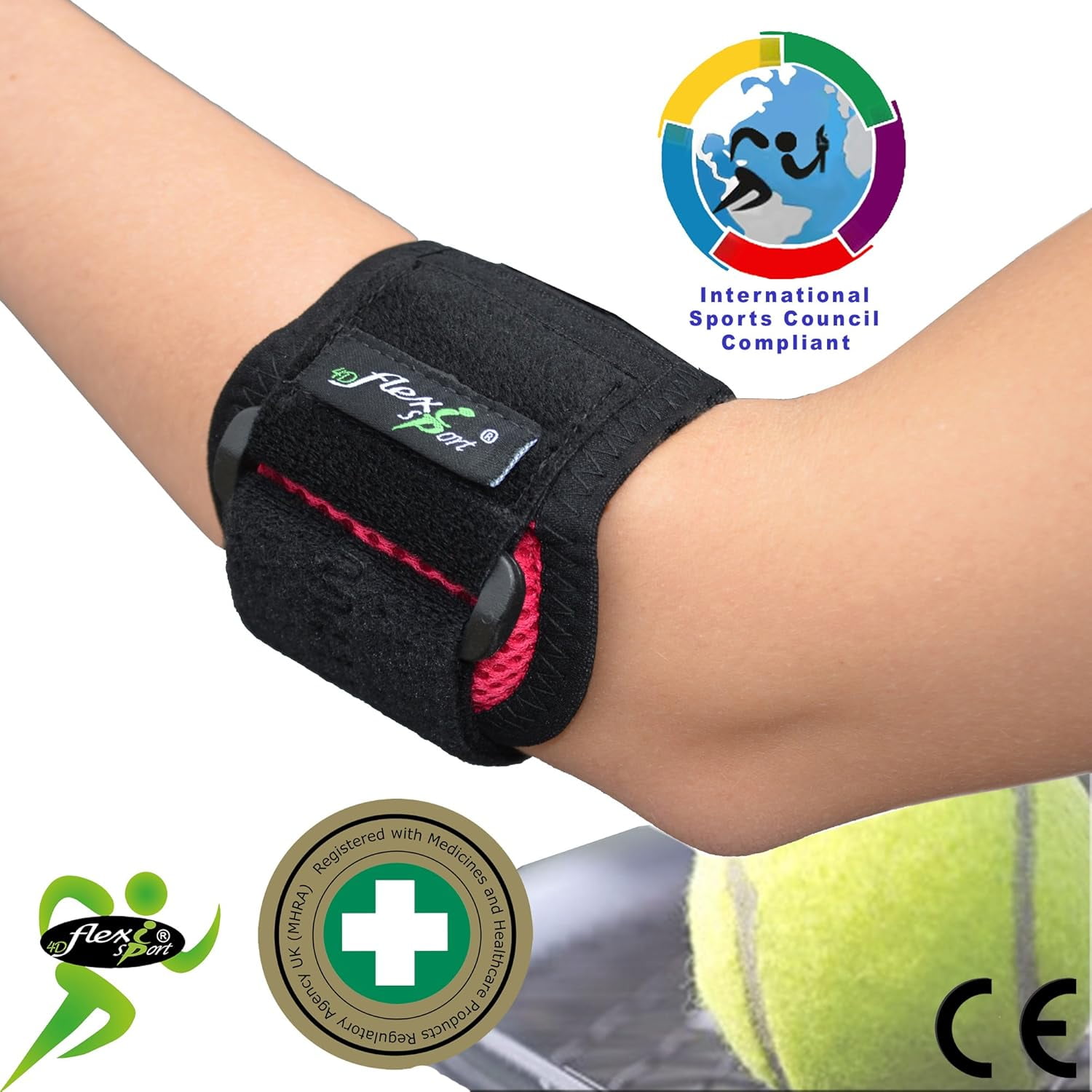 NEW IN USA - Multi Award Winning 4DflexiSPORT Tennis Elbow Support from ...