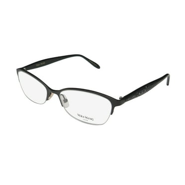 NEW VERA WANG V065 WOMENS/LADIES DESIGNER HALF-RIM BLACK FRAME DEMO ...