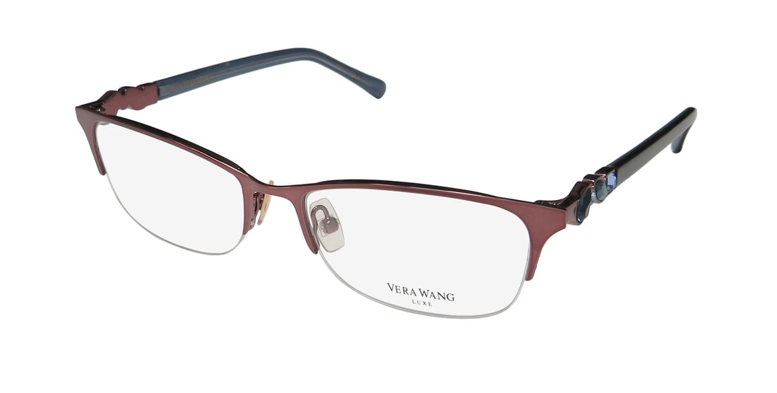 NEW VERA WANG LUXE NEDAJ WOMENS/LADIES CAT EYE HALF-RIM TORTOISE FRAME ...