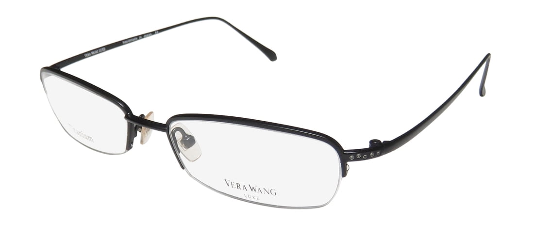 NEW VERA WANG LUXE VIEW WOMENS/LADIES DESIGNER HALF-RIM TITANIUM MATTE ...