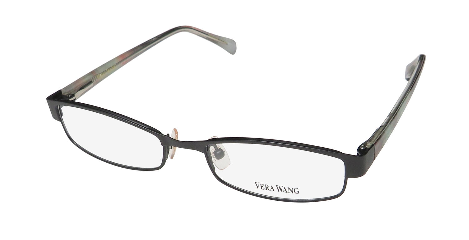 VERA WANG Women's Designer Eyeglasses V098, Full-Rim Metal & Plastic ...