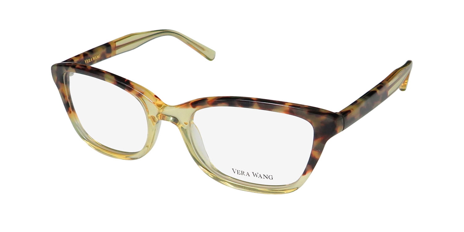 NEW VERA WANG V371 WOMENS/LADIES CAT EYE FULL-RIM YELLOW FRAME DEMO ...