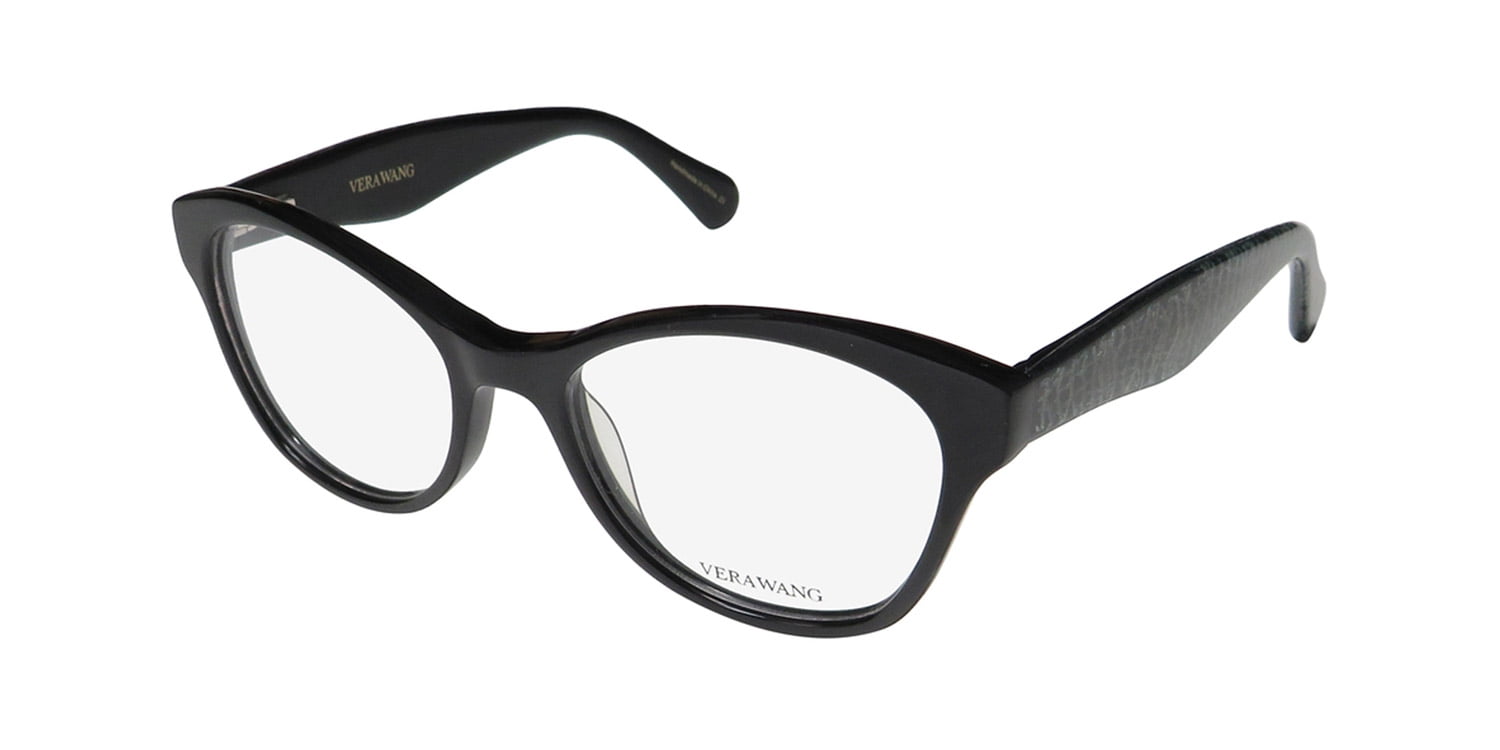 NEW VERA WANG V374 WOMENS/LADIES CAT EYE FULL-RIM BLACK FRAME DEMO ...