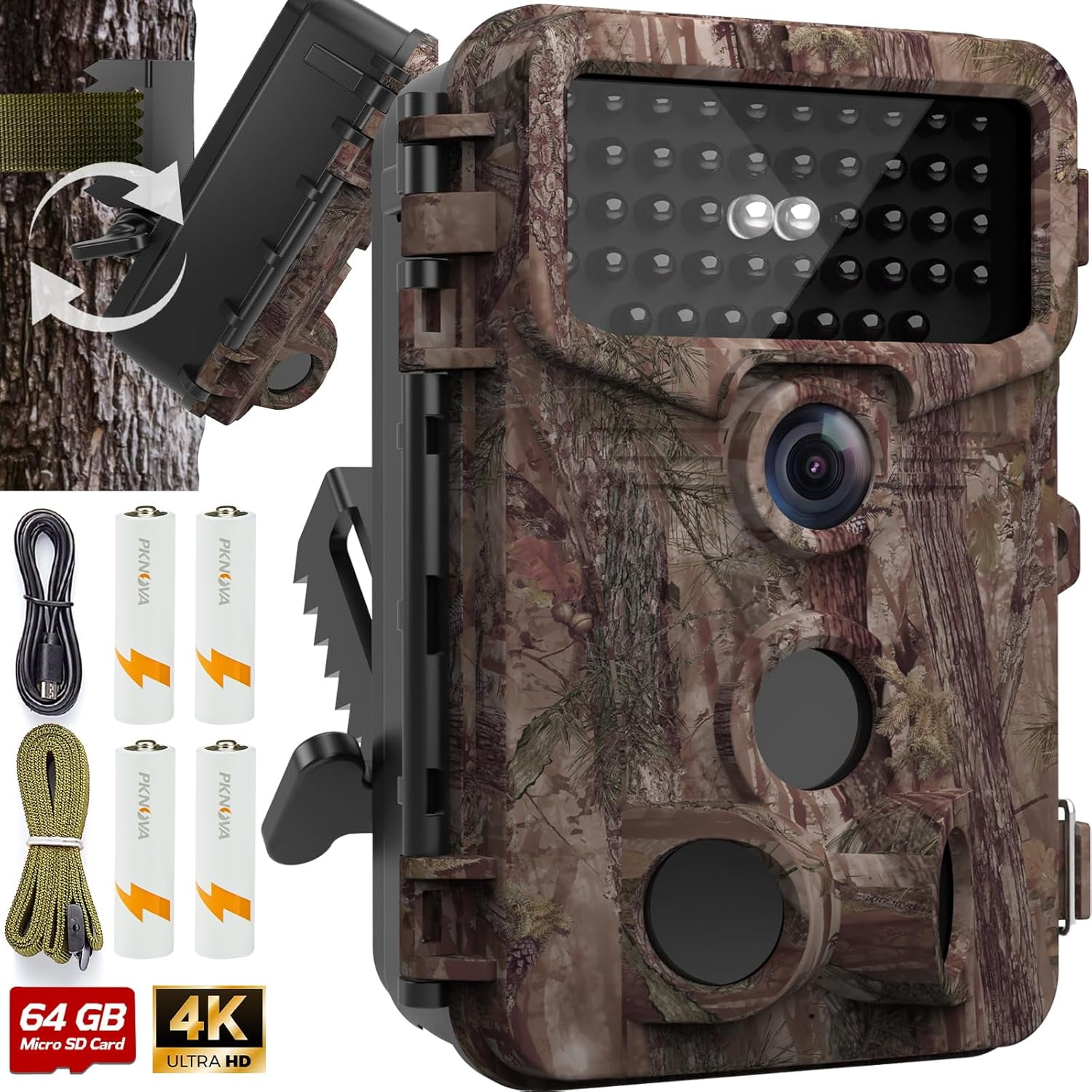 NEW VIEW 4K 48MP Trail Game Camera, Wildlife Cameras with 80ft Night ...