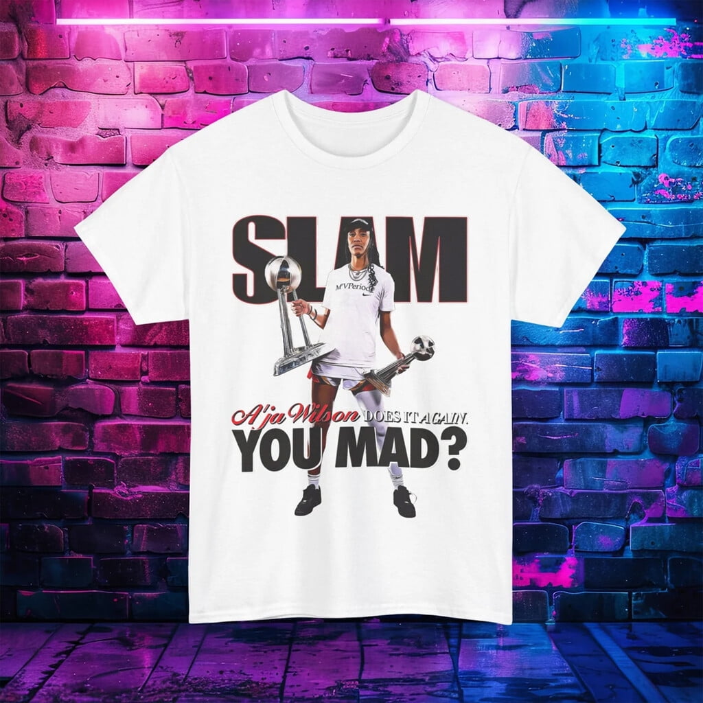 NEW!! WNBA and Las Vegas Aces star A'ja Wilson Slam Tee T Shirt - Walmart.com