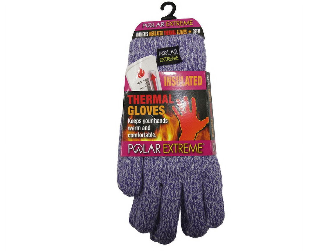 NEW Women's Polar Extreme Insulated Gloves Knit Winter Gloves Thermal Insulation Warm (Purple ...