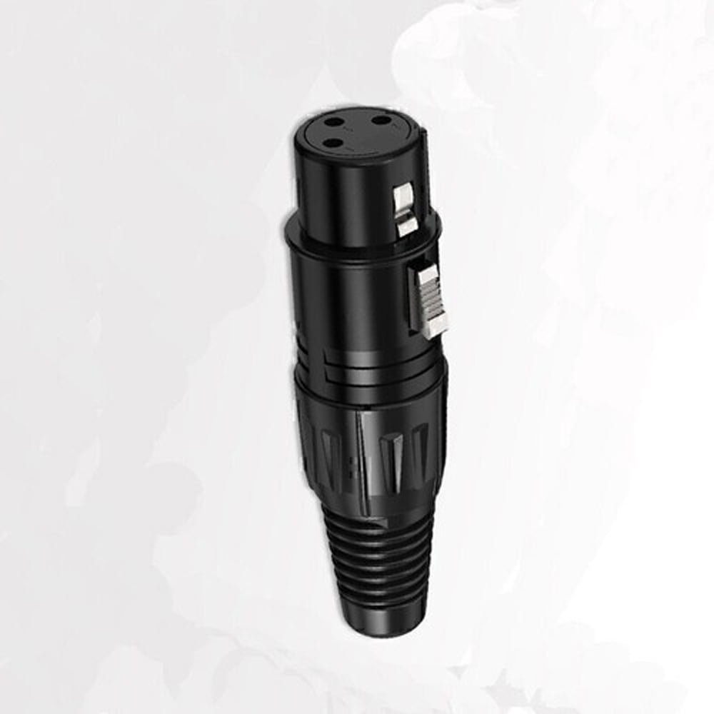 NEW XLR 3-Pin Female Audio Mic Microphone Adapter Cable Connector Plug ...