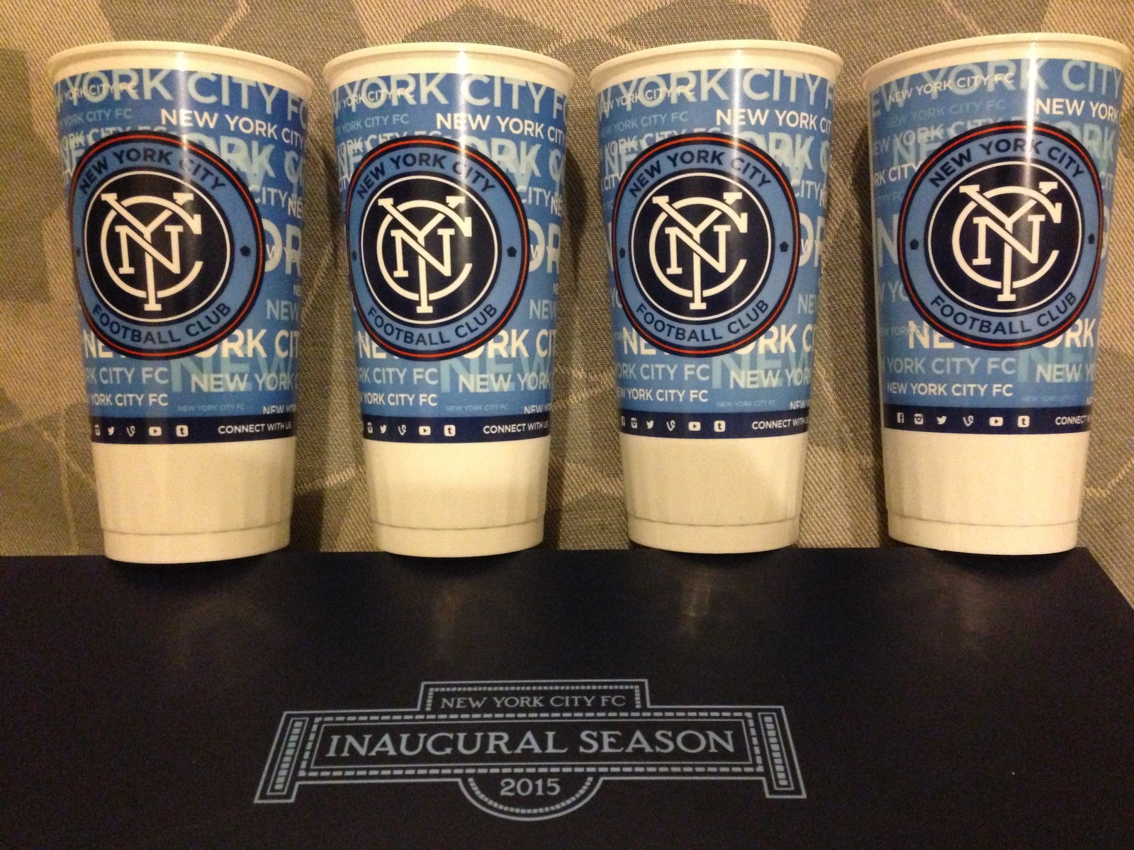 NEW YORK City Football medium, plastic drink glass/inaugural season ...