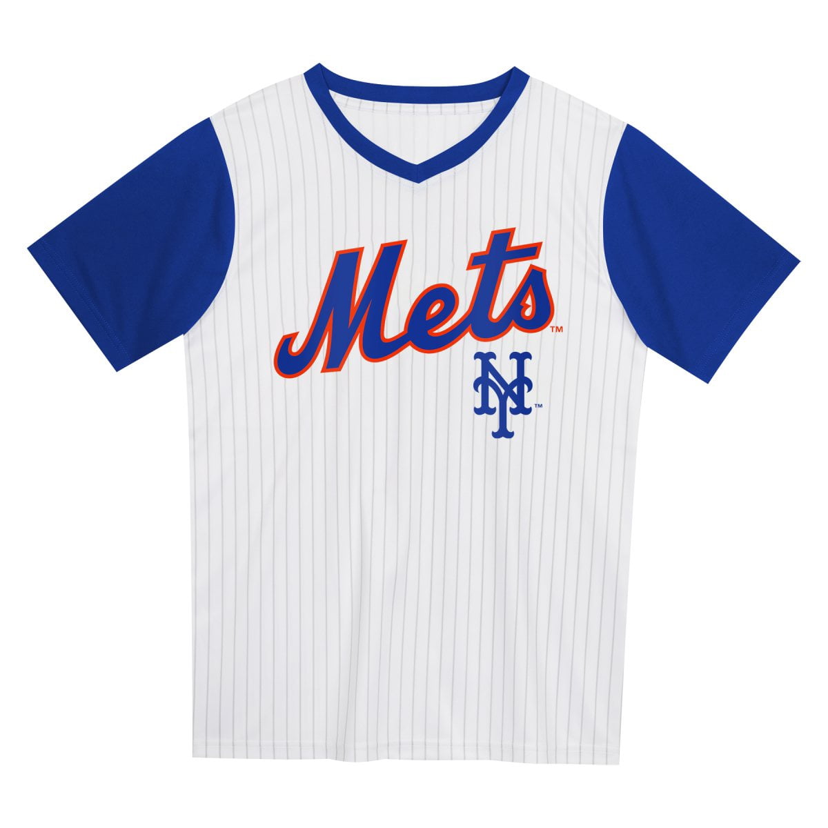 NEW YORK METS Boys White Color Synthetic Short Sleeve Tee - Walmart.com