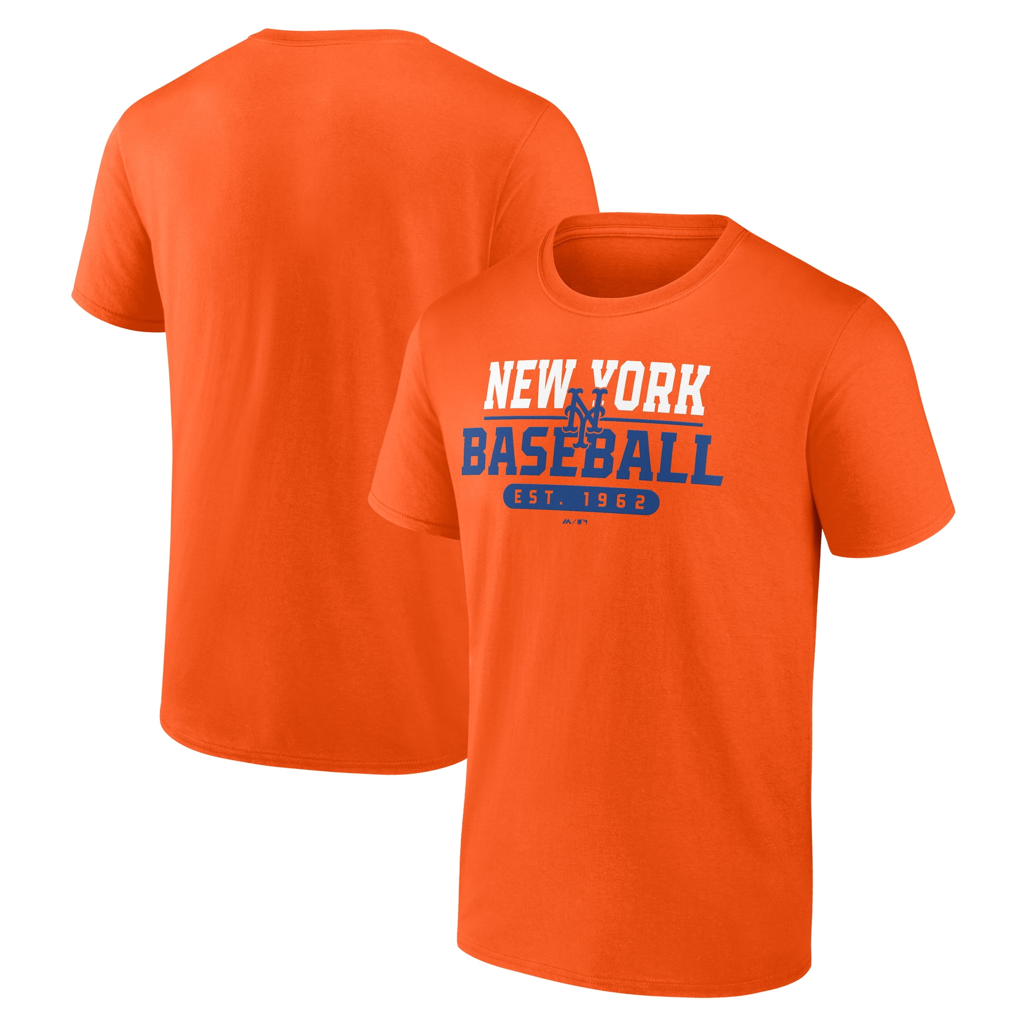 New York Mets Men's Orange Zero In Cotton T-Shirt, Up to Size 3XL ...