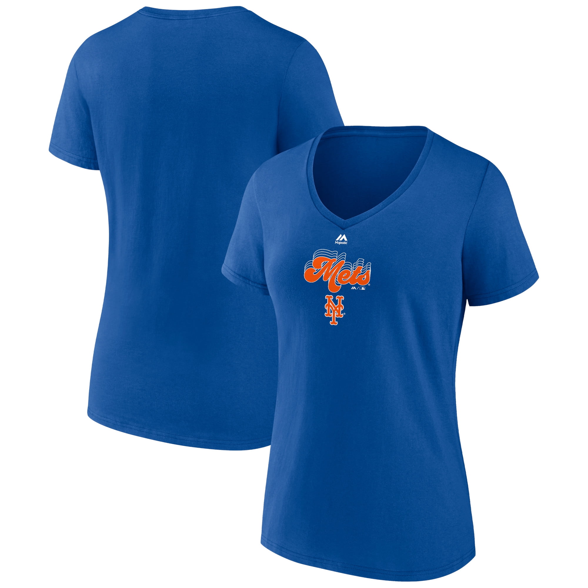 Fanatics Branded NEW YORK METS - Cotton V-Neck Tee - Walmart.com
