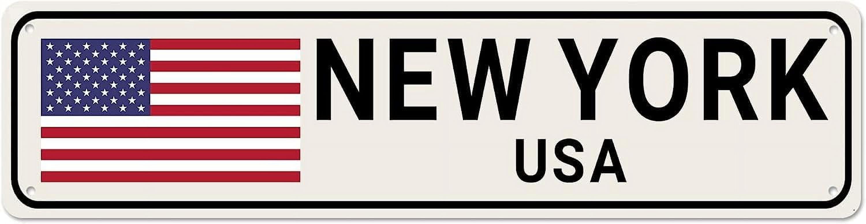 NEW YORK USA Vintage Signs Retro Tin Signs Art Plaque Aluminum Sign for ...