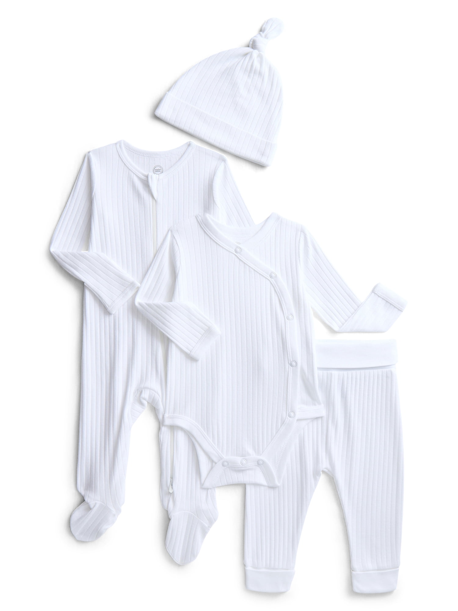 Wonder Nation Baby Gender Neutral Layette Gift Set, 4-Piece, Sizes ...