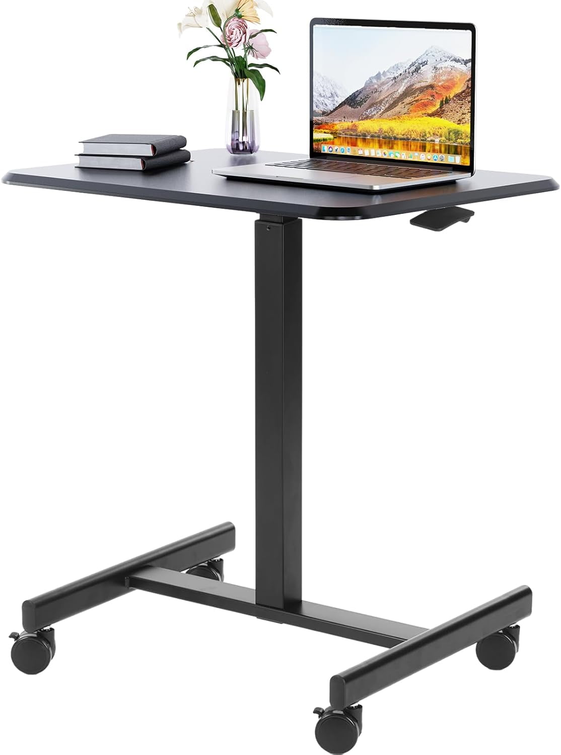 NEWBULIG Mobile Desk Small Rolling Portable Laptop Height Adjustable ...