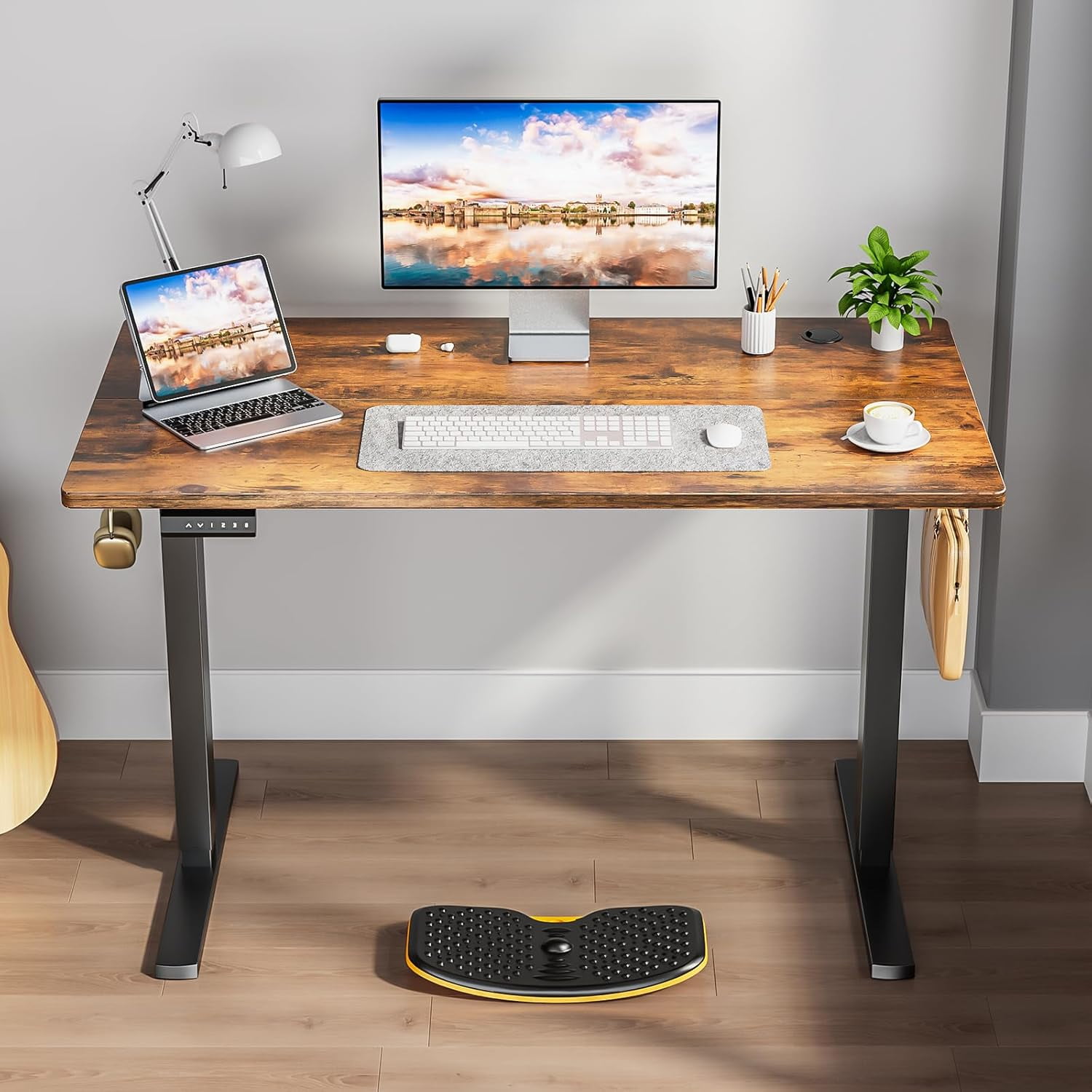 NEWBULIG Standing Computer Desk, Office Table Adjustable Height, Lift ...