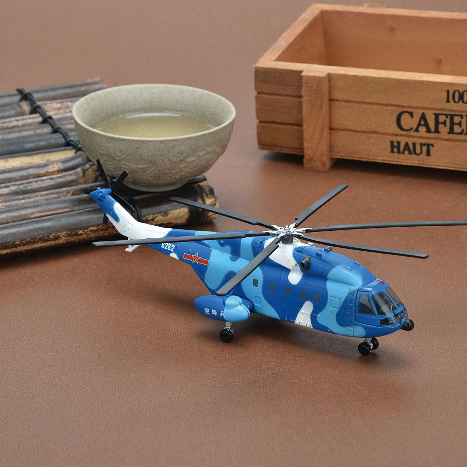 NEWCE 1 144 straight 8 helicopter model foam model simulation alloy ...