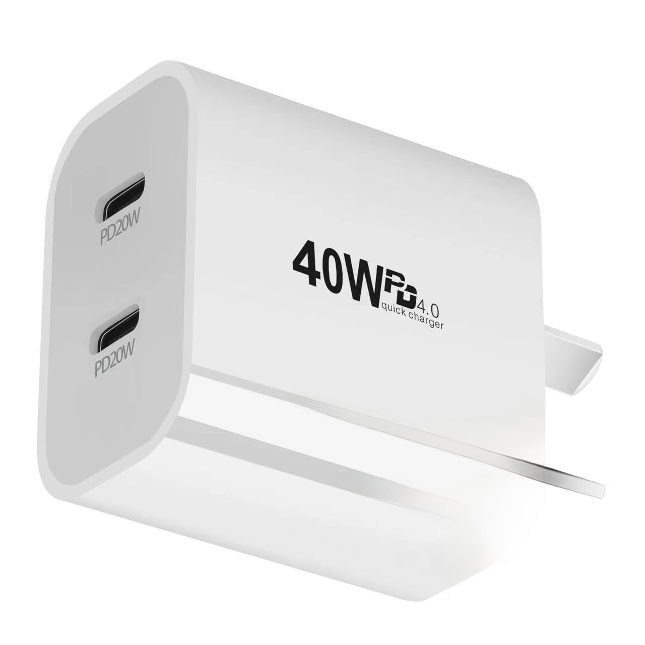 NEWCE 40W Australian standard dual PD charger 20W dual TYPE-C adapter ...