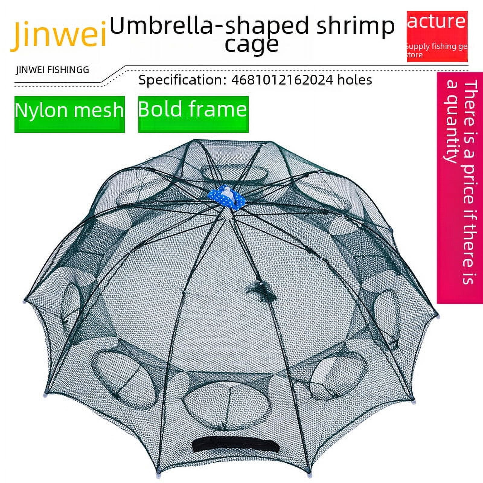 NEWCE Cage Umbrella Shrimp Cage 6812 Double Layer Shrimp Cage Fishing ...