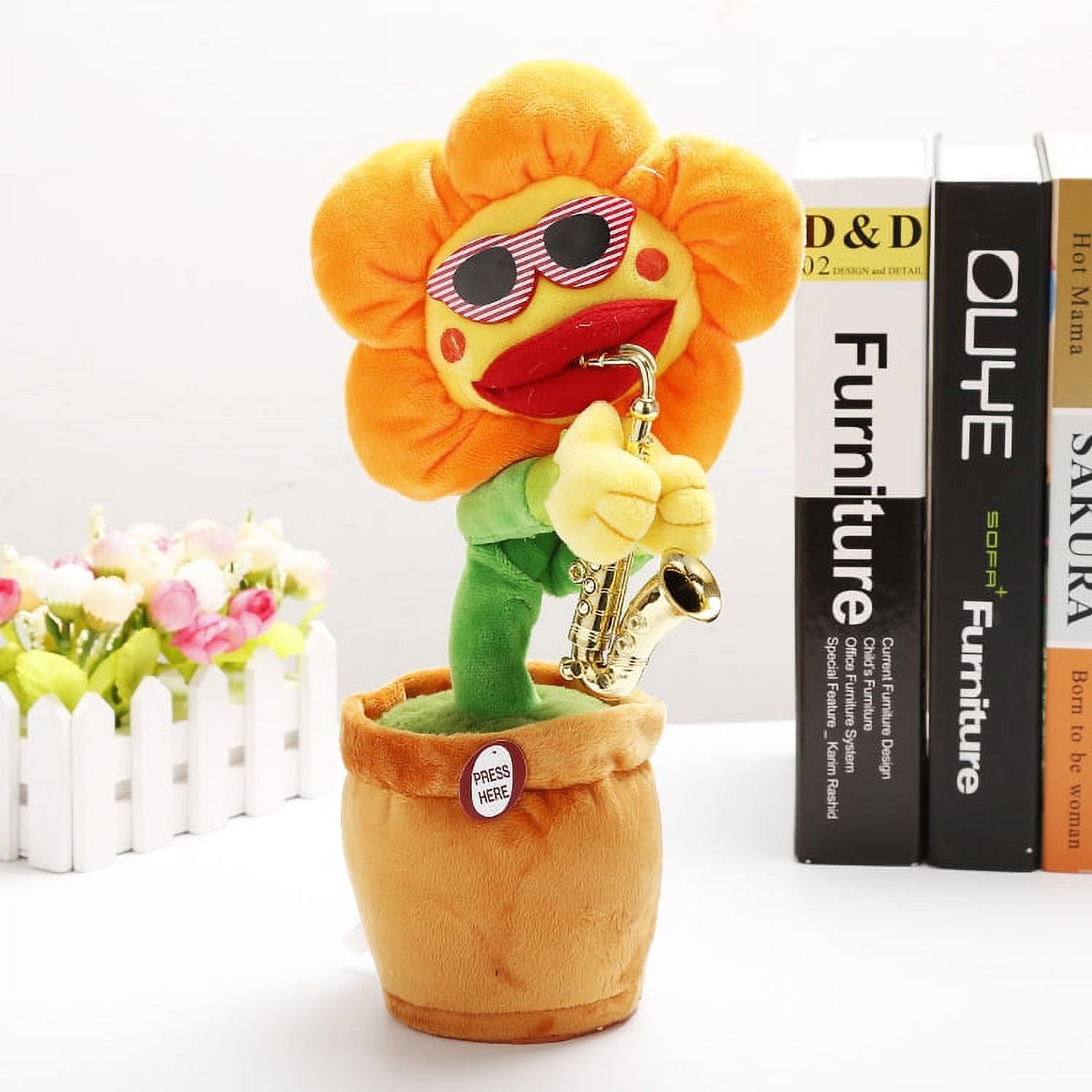 NEWCE Electric plush toy tremolo explosions enchanting flowers 80 songs ...