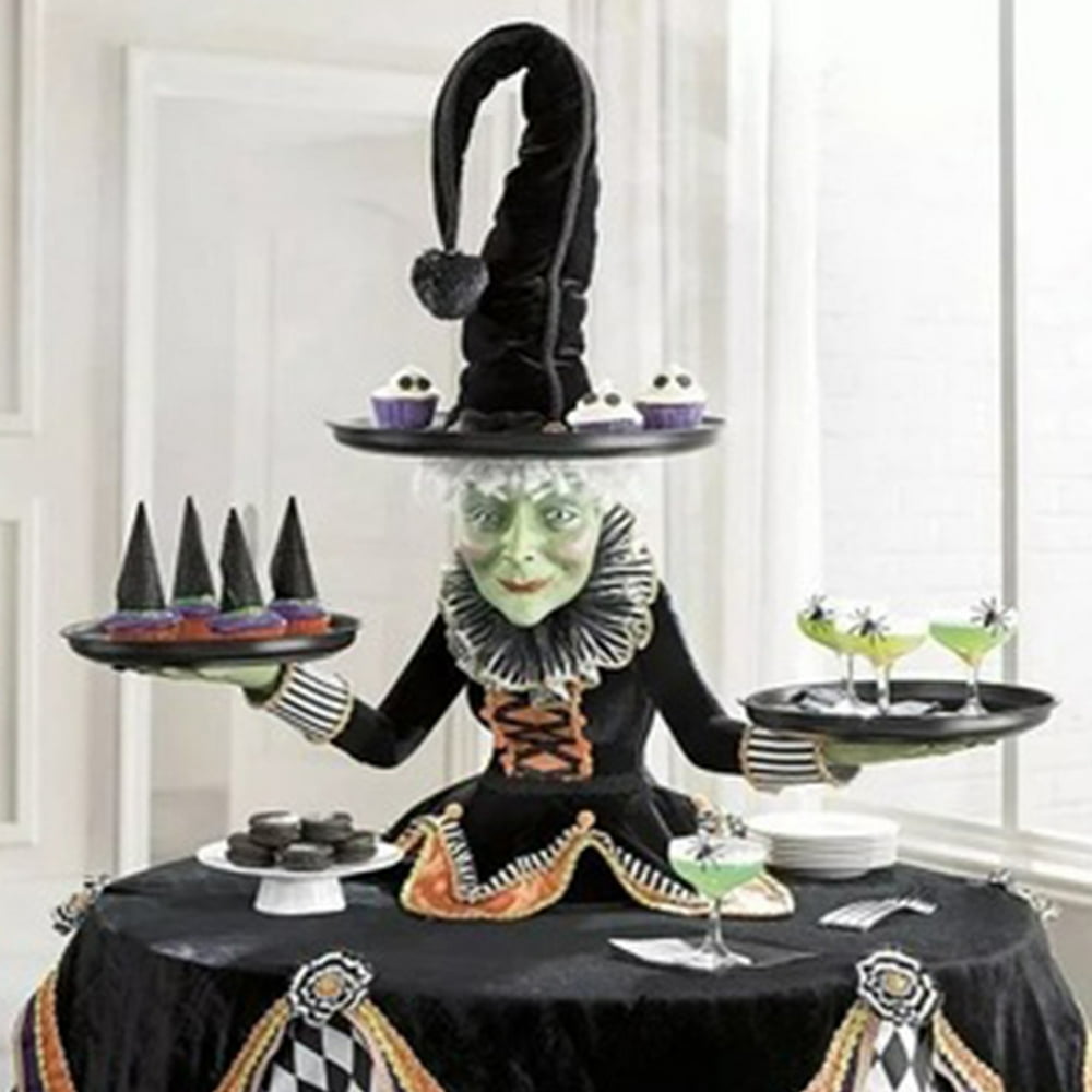 NEWCE Halloween Witch Tabletop Server Harlequin Tablecloth Cupcake ...
