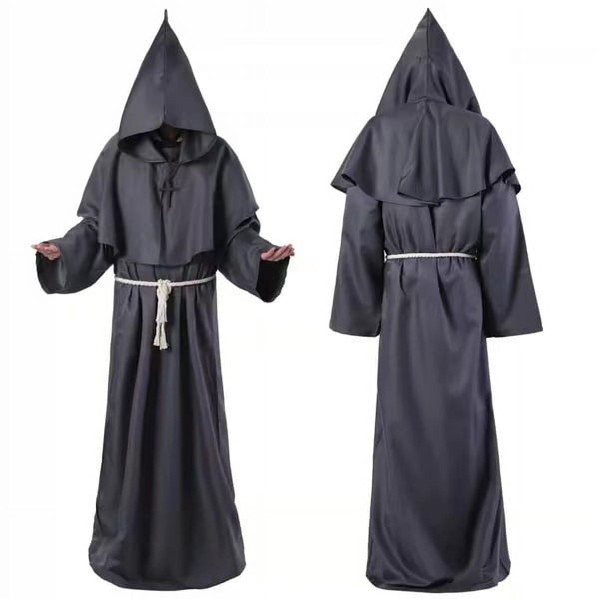 NEWCE Halloween cosplay Costume Medieval Monk Costume Friar Robe Wizard ...