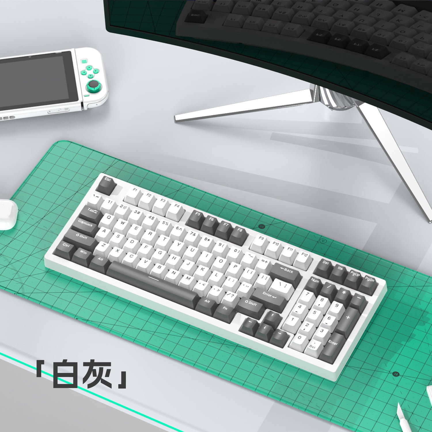 NEWCE K98 greNEWCE axis macro definition game keyboard mixed color ...