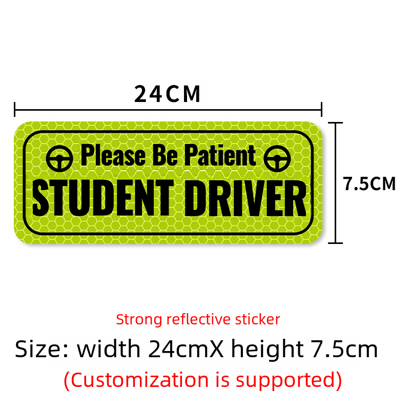 NEWCE Novice driver car magnetic stickers upgrade strong reflective ...