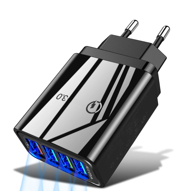 NEWCE QC3.0 charger multi-port charging head 4USB fast charging charger ...