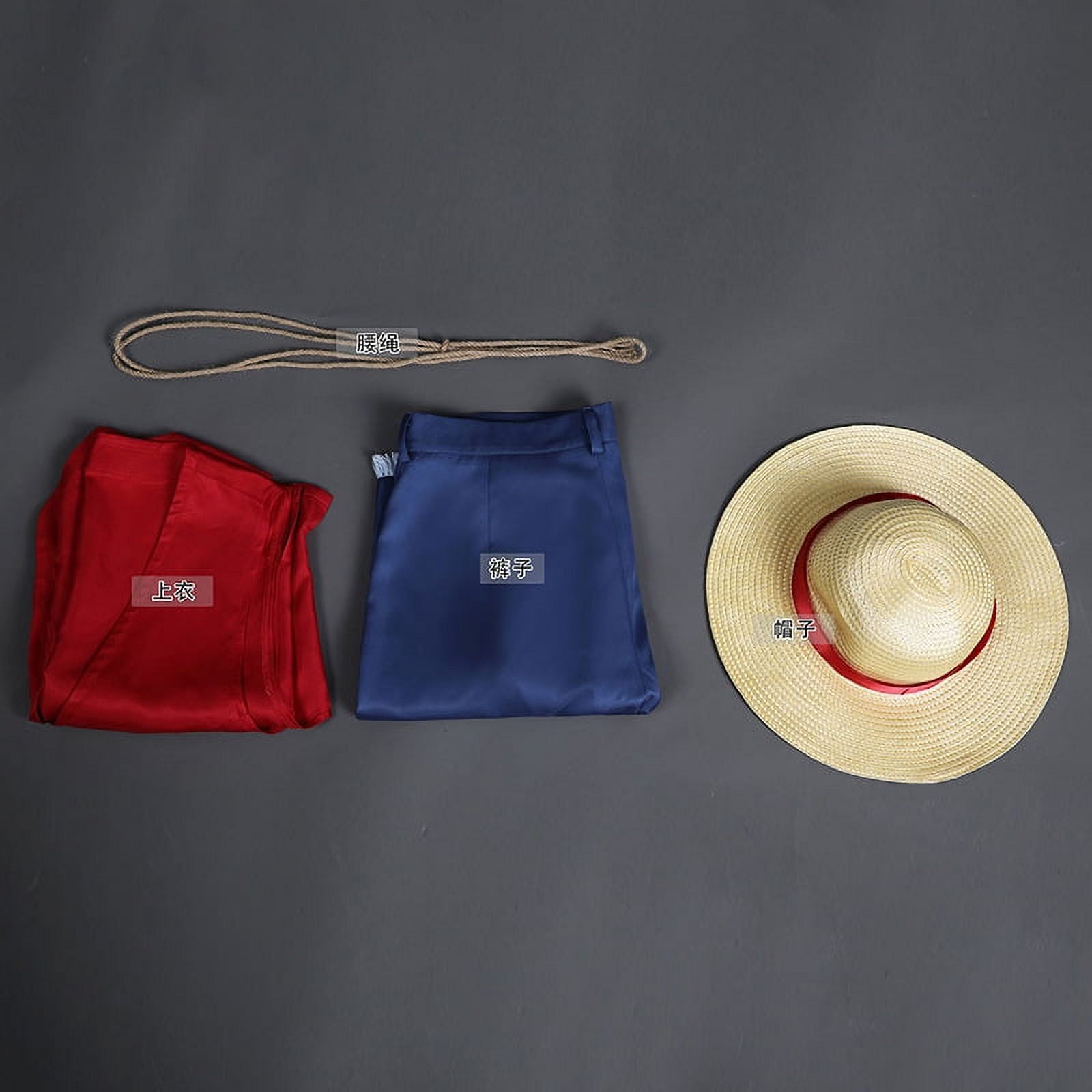 NEWCE Real-life movie one piece COS Luffy cosplay clothing Hat Full Set ...