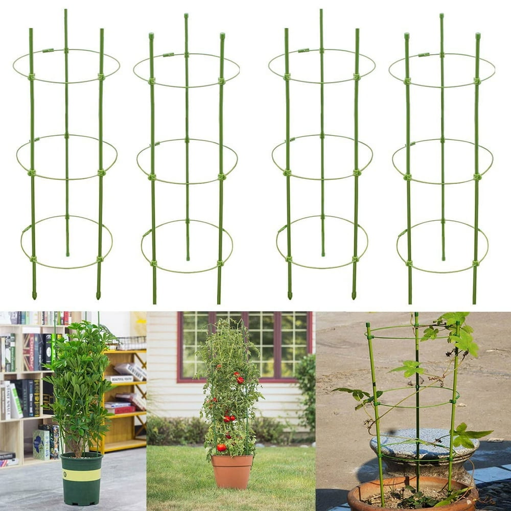 NEWCE Tomato Cage Plants Support Trellis Climbing Ring Cage Stand for ...
