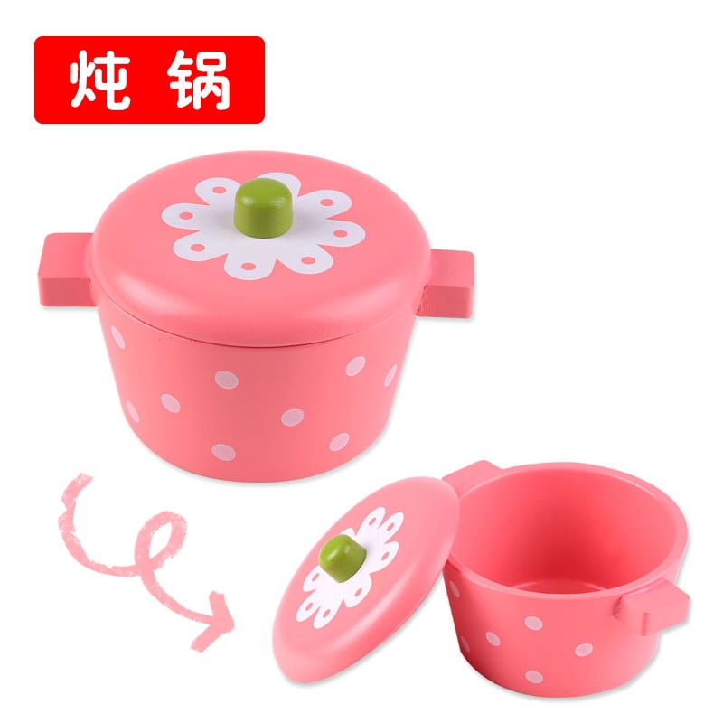 NEWCE Yiwang Wooden Playhouse Kitchen Toy Che Che Le Cooking Toy Pan ...