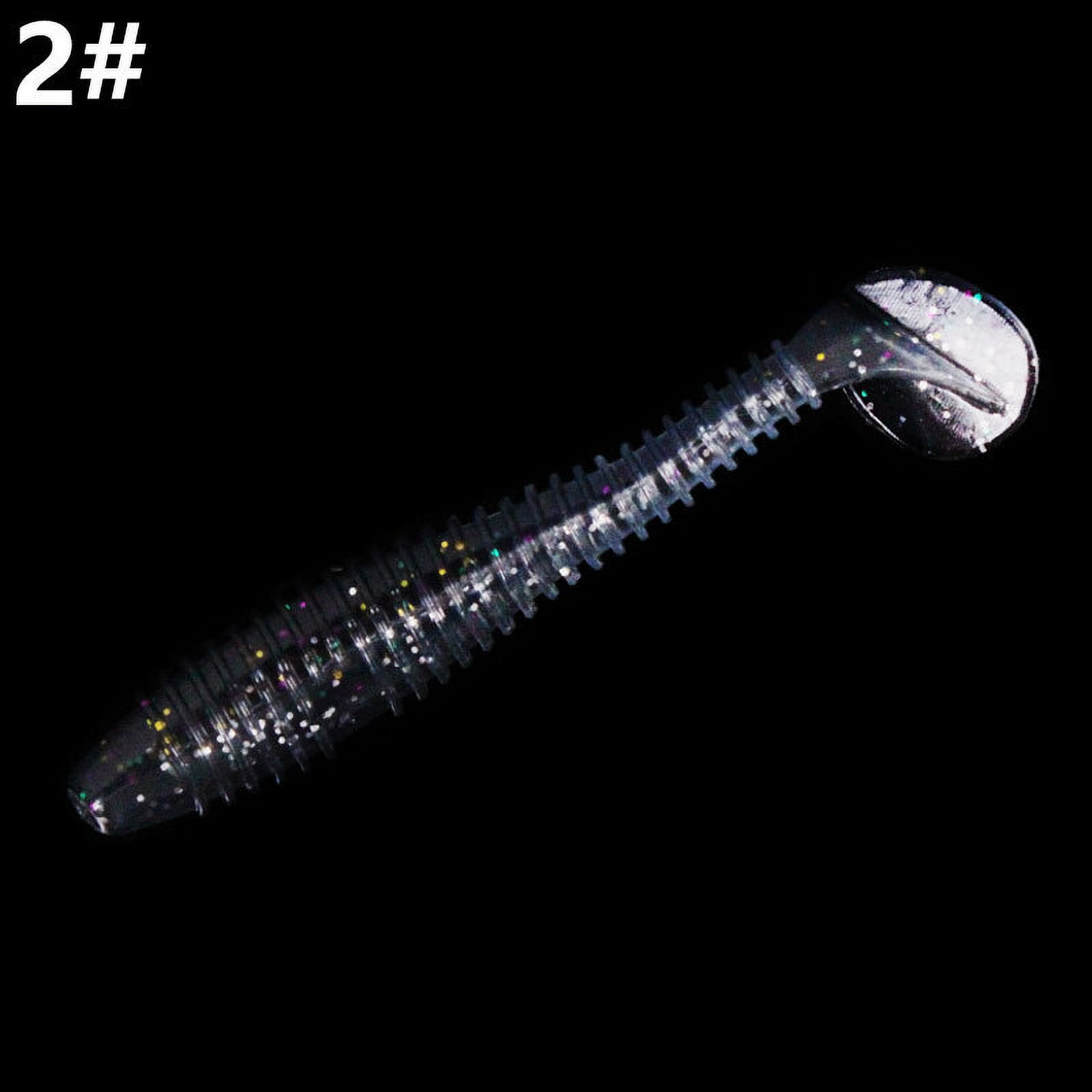 NEWCE wholesale bulk threaded T-tail Luya two-color Soft Bait soft worm ...