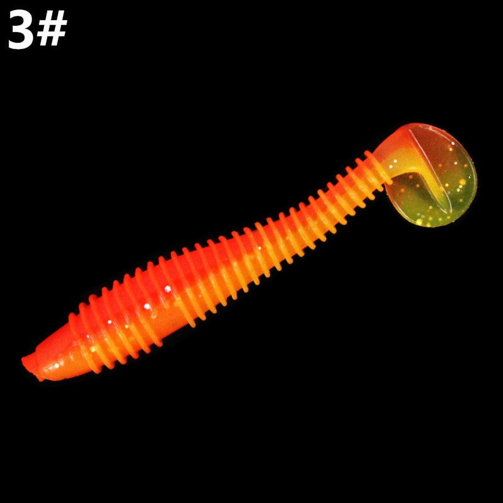 NEWCE wholesale bulk threaded T-tail Luya two-color Soft Bait soft worm ...