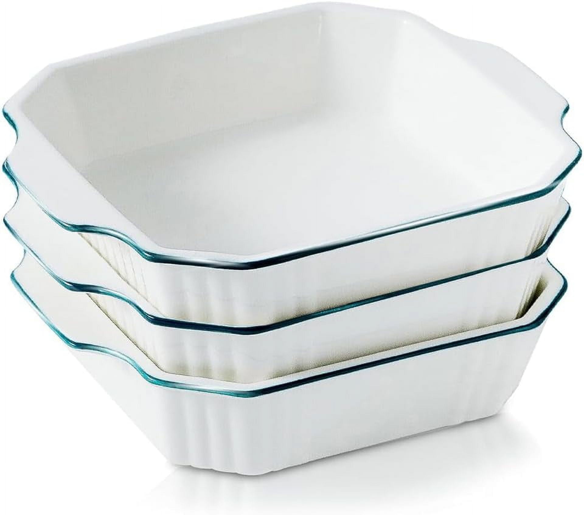 XINLTC-Ceramic Baking Dish, 8 Inch Lasagna Pan Deep, Square Casserole ...