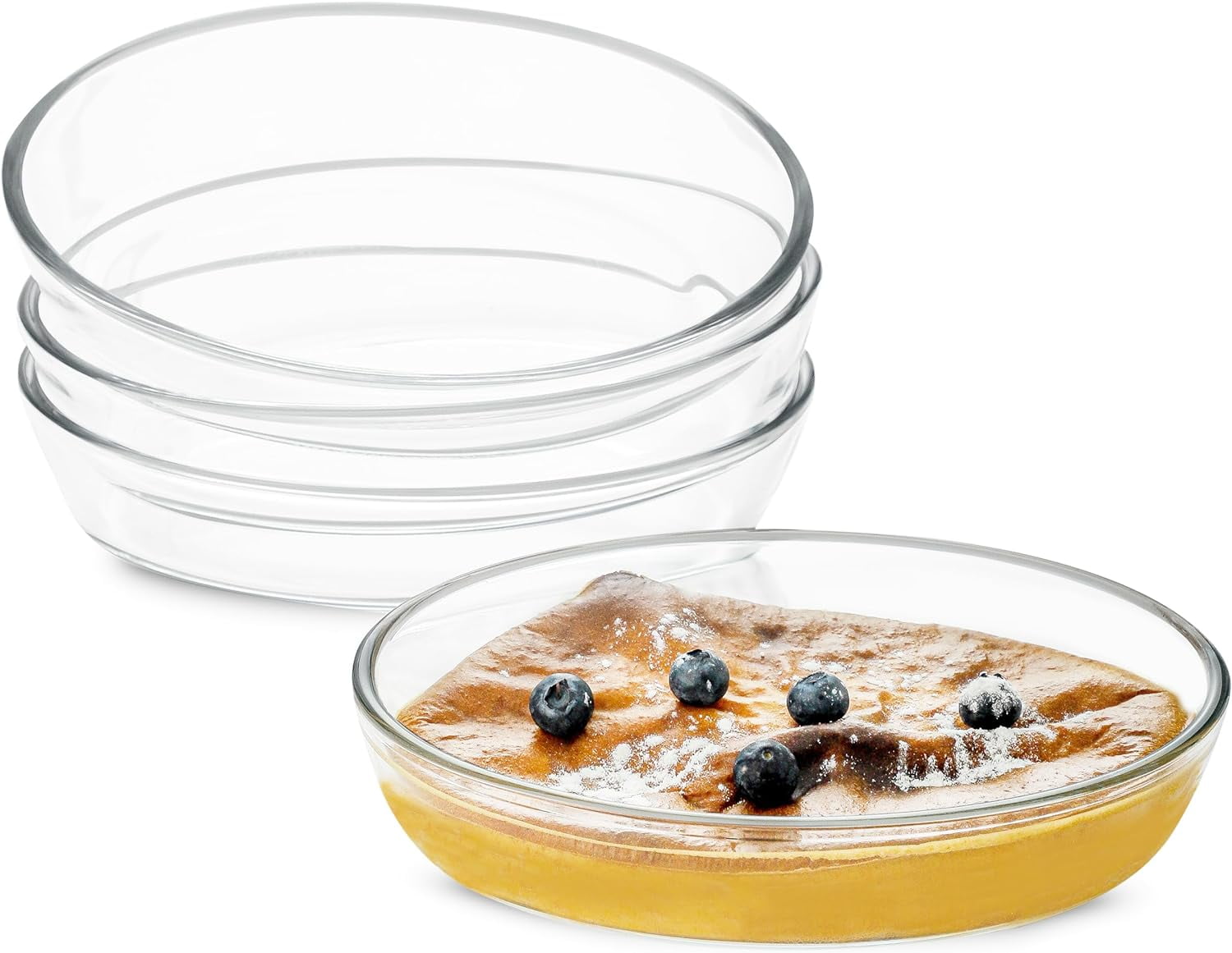 4 Pack Mini Glass Baking Dish for Oven, 8 x 5.4 inch, Small Glass ...