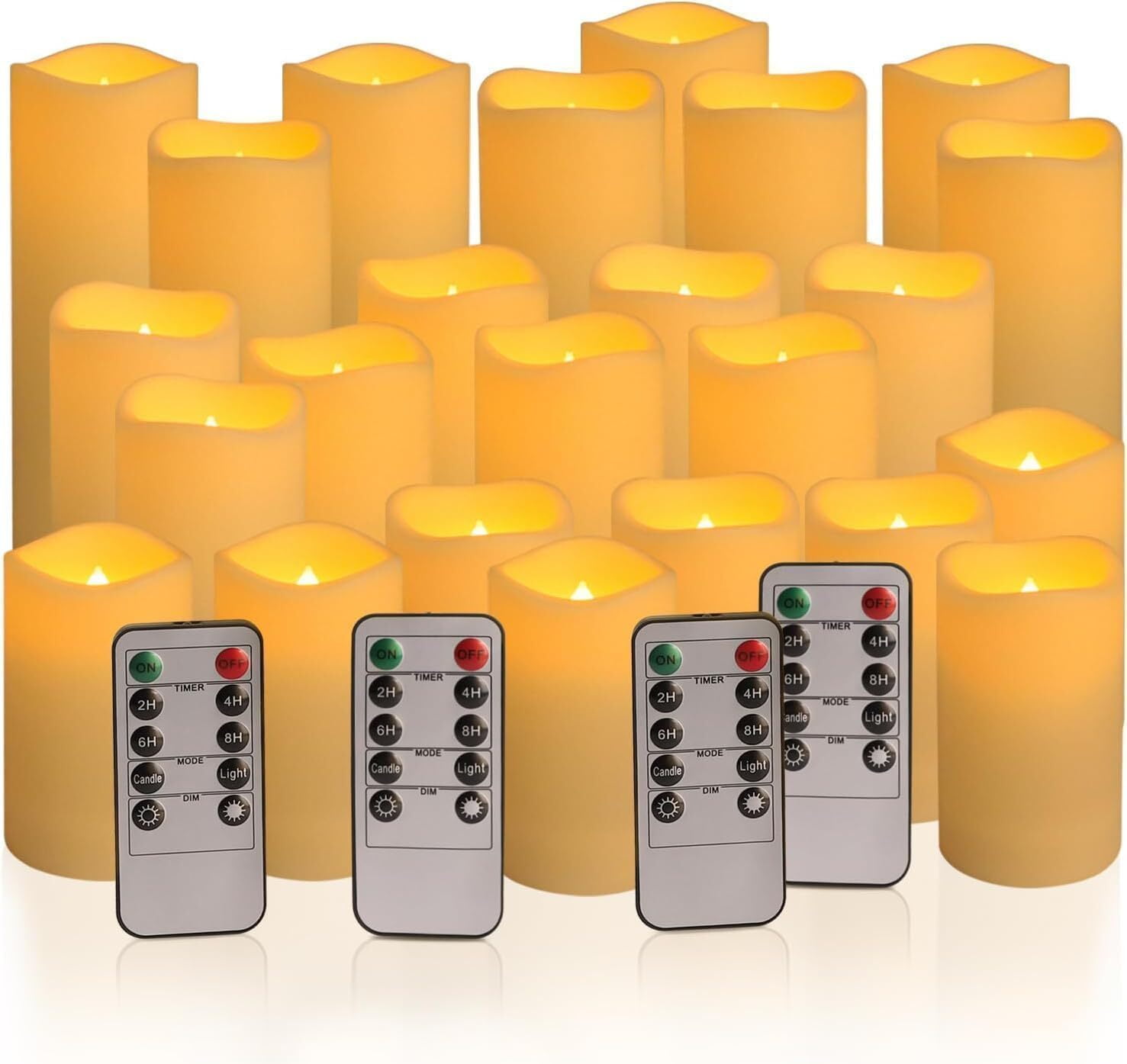 Debonair Flameless Waterproof Led Candles, Battery Operated Flameless ...