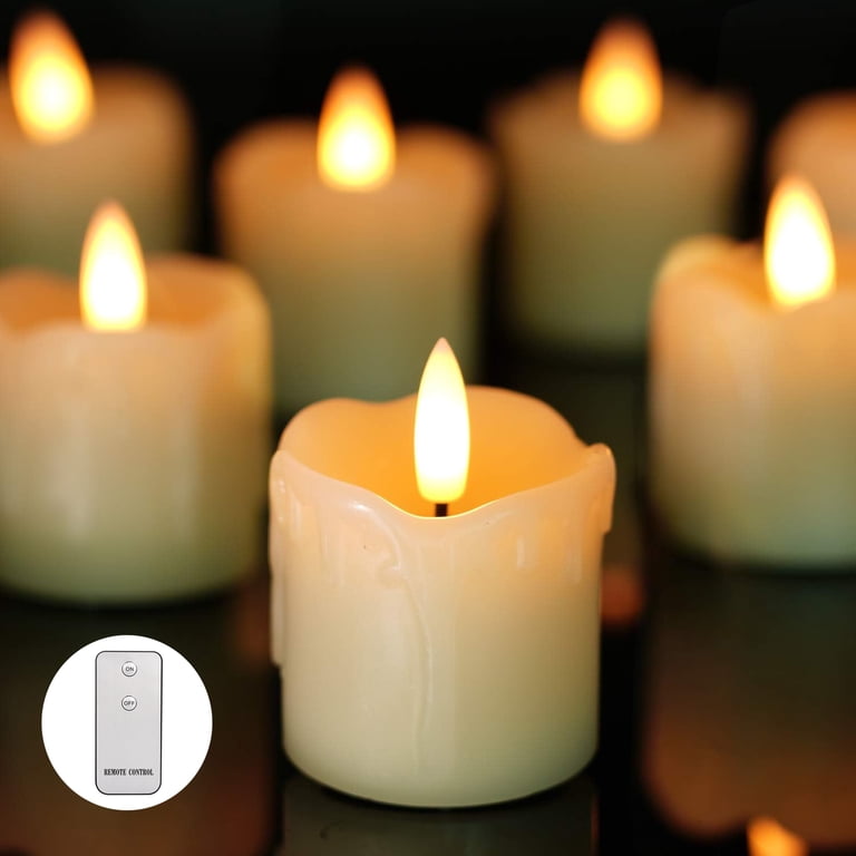 Battery Operated Tea Lights 12/24pcs Flameless Battery Operated