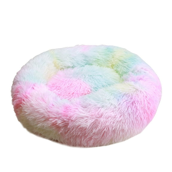 Calming Dog & Cat Donut Cuddler, Anti-Anxiety Warming Cozy Soft Round ...