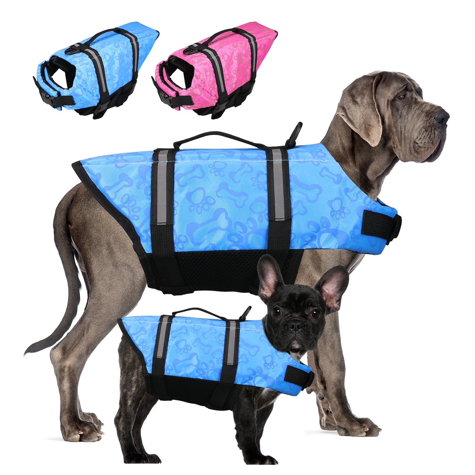 NEWEEN Dog Life Jacket, Reflective Flotation Vest for Swimming and ...