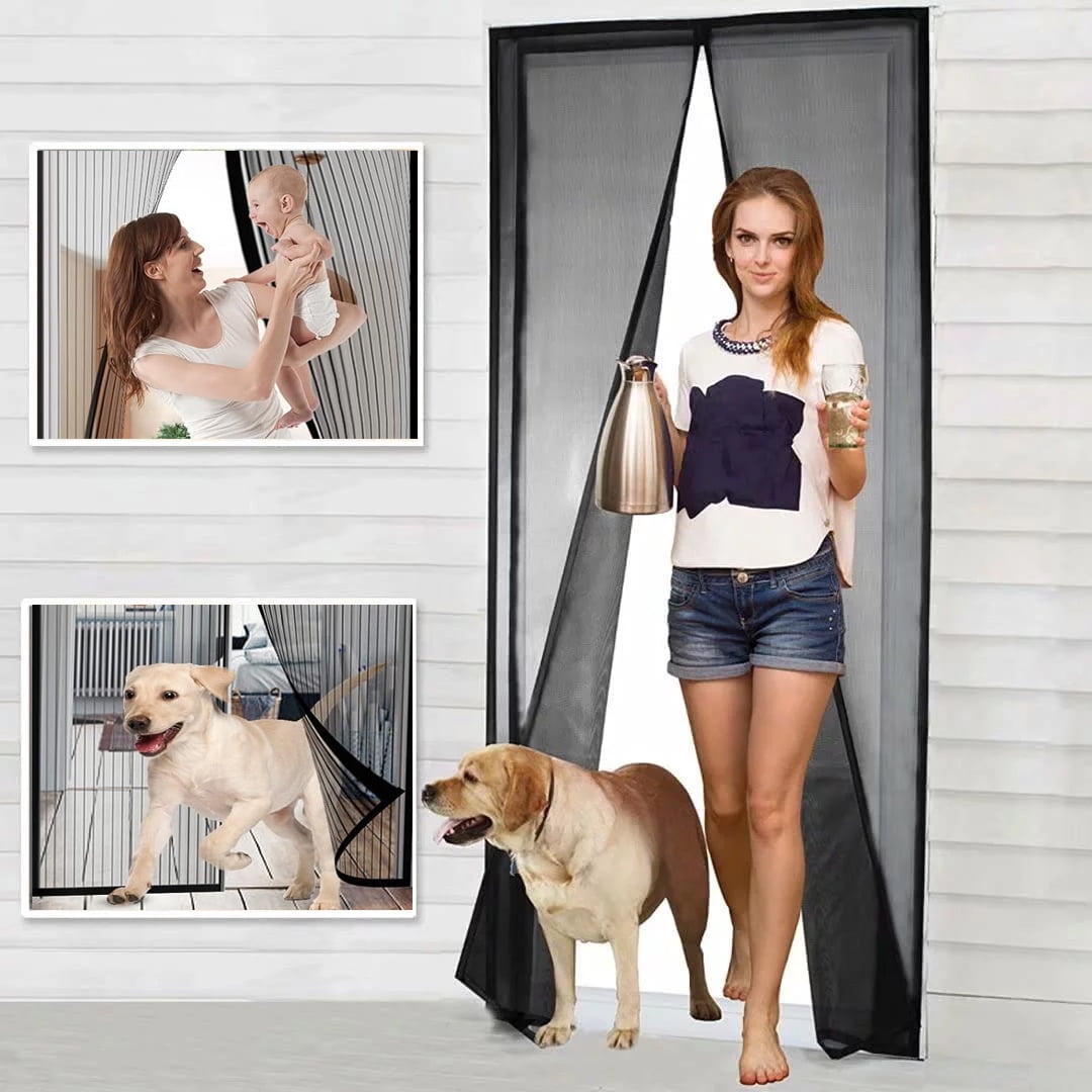 NEWEEN Magnetic Screen Door - Pet Friendly, Insect-Proof, Retractable ...