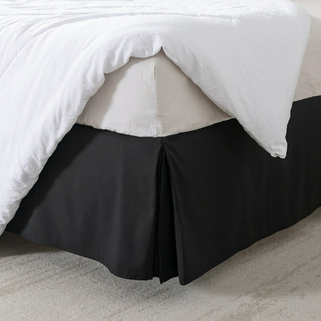 Neween Pleated Queen Bed Skirt 15 Inch Tailored Drop Easy Fit Bed