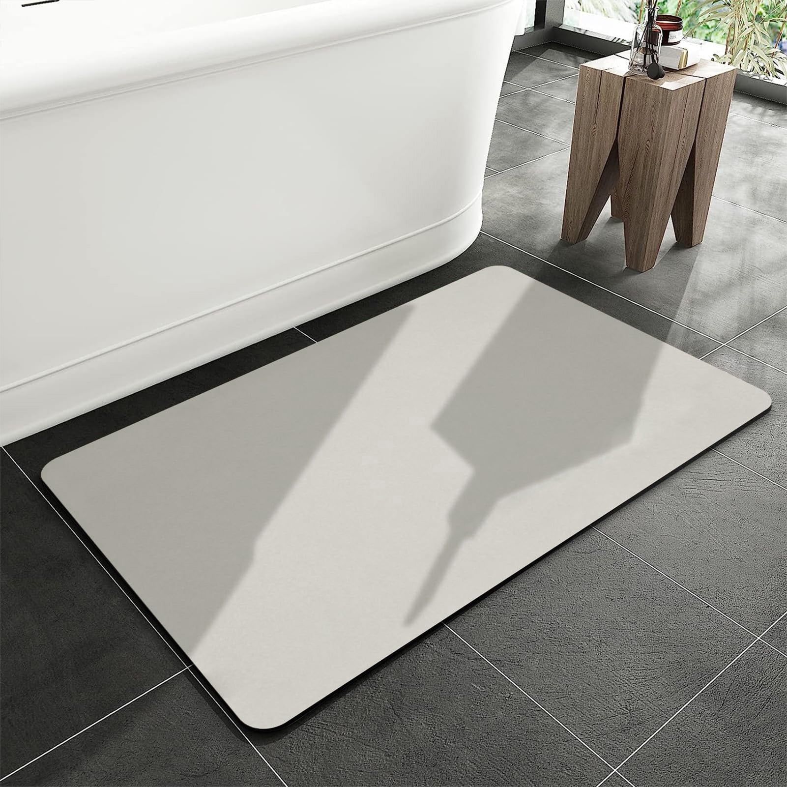 NEWEEN Super Absorbent Quick Dry Bath Mat, Thin Bathroom Rug Fit Under ...